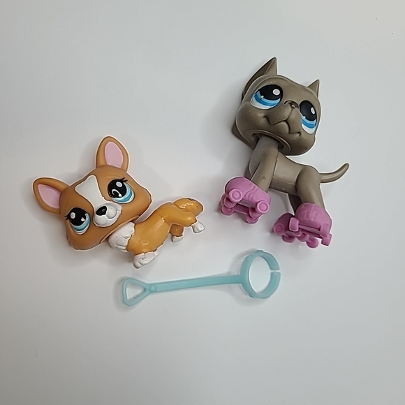 Toys | Littlest Pet Shop Lps 183 184 Great Dane Corgi Petpairs Complete ...
